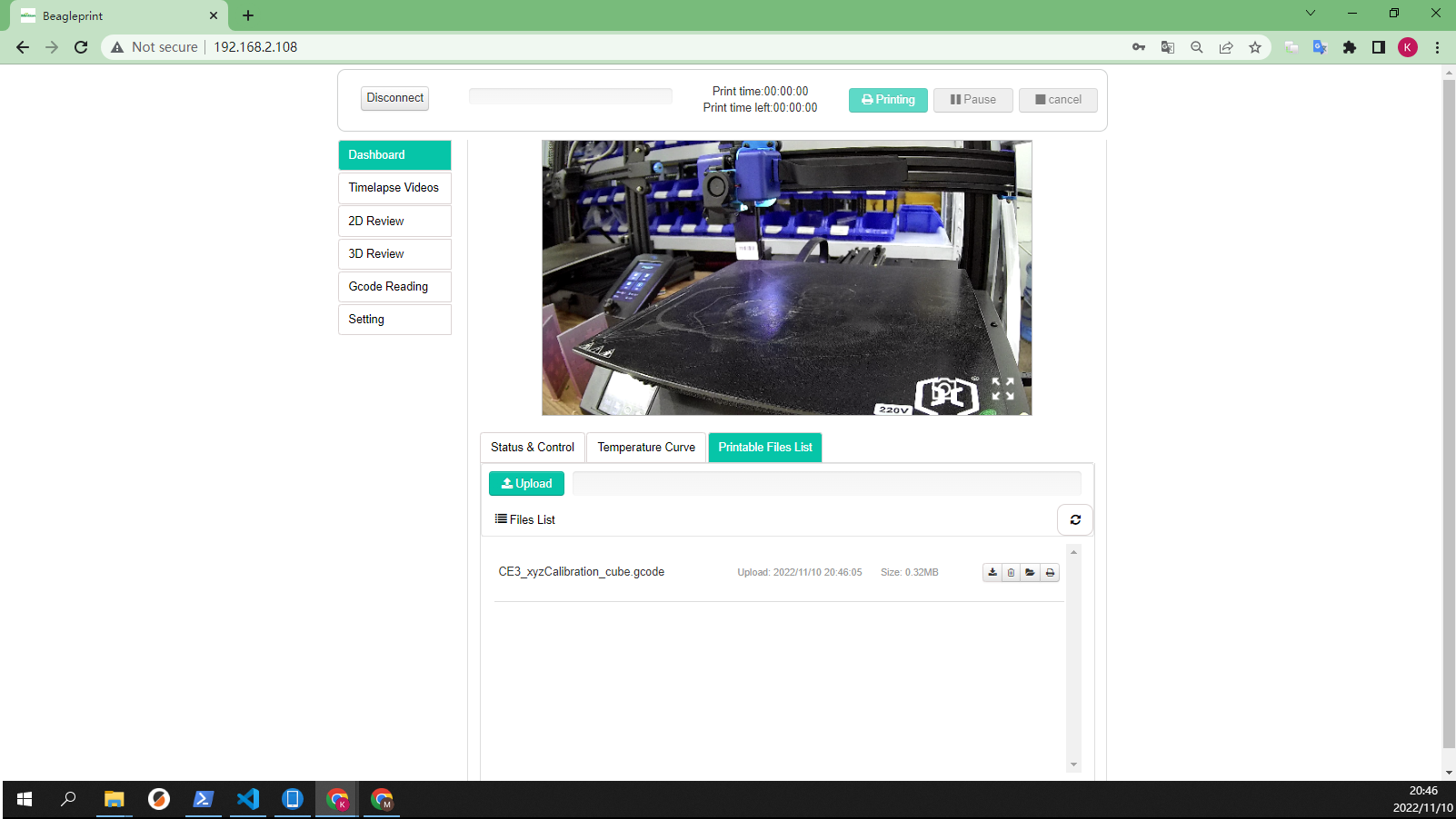 Start Printing | Beaglecam